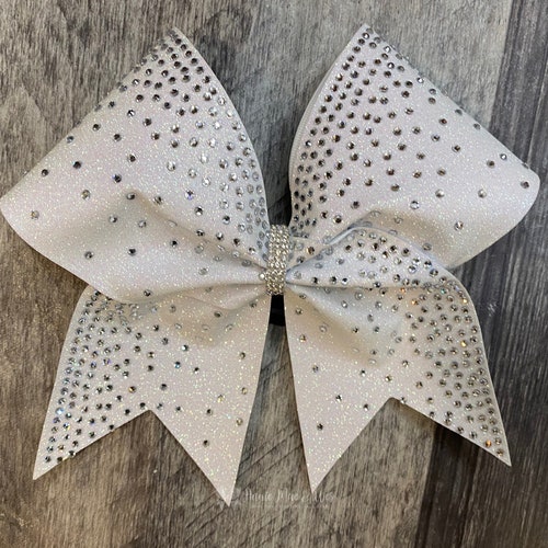 Glitter and Rhinestone Cheer Bow Black on Black - Etsy