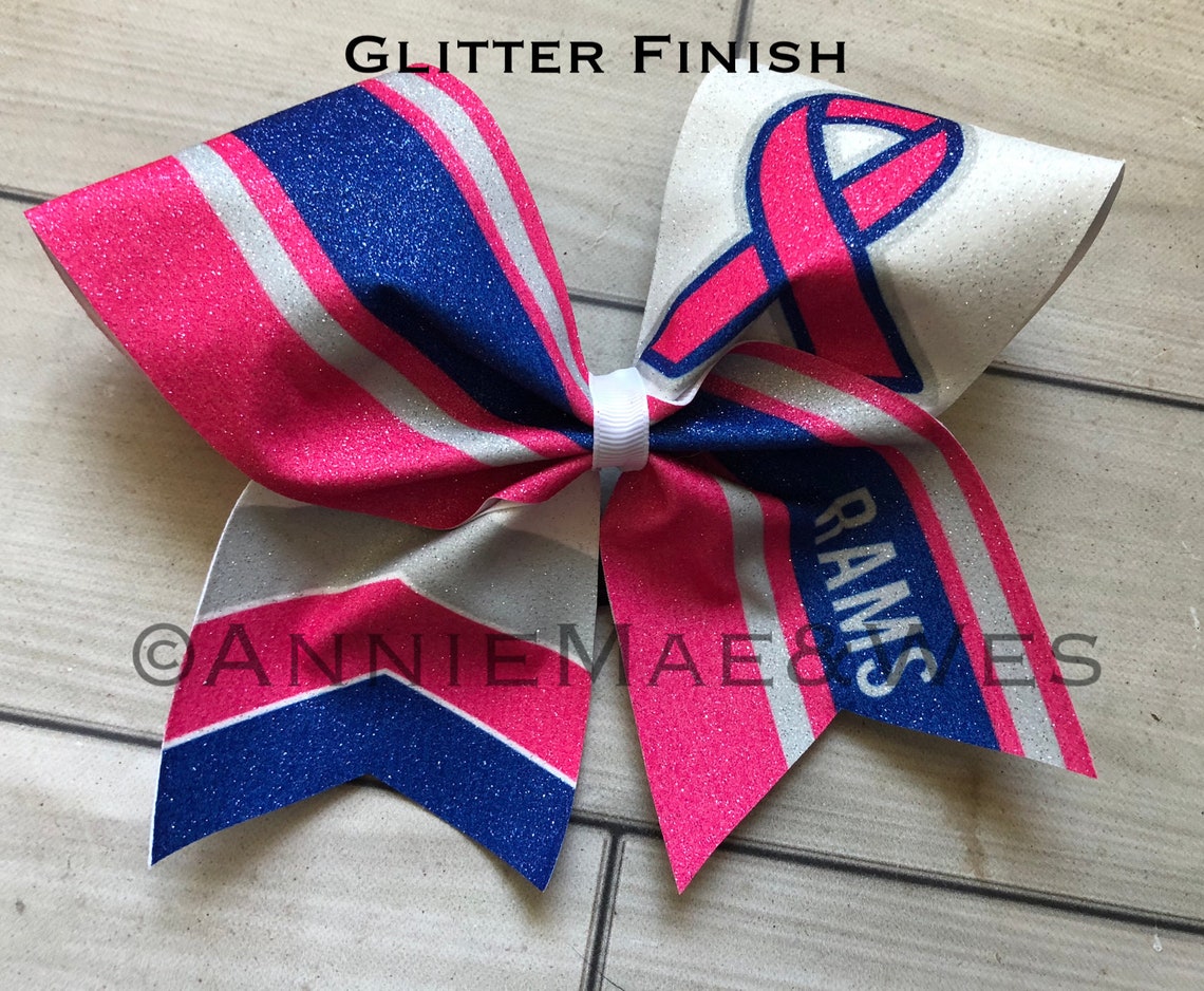 Breast Cancer Awareness Cheer Bows Team Cheer Bows - Etsy