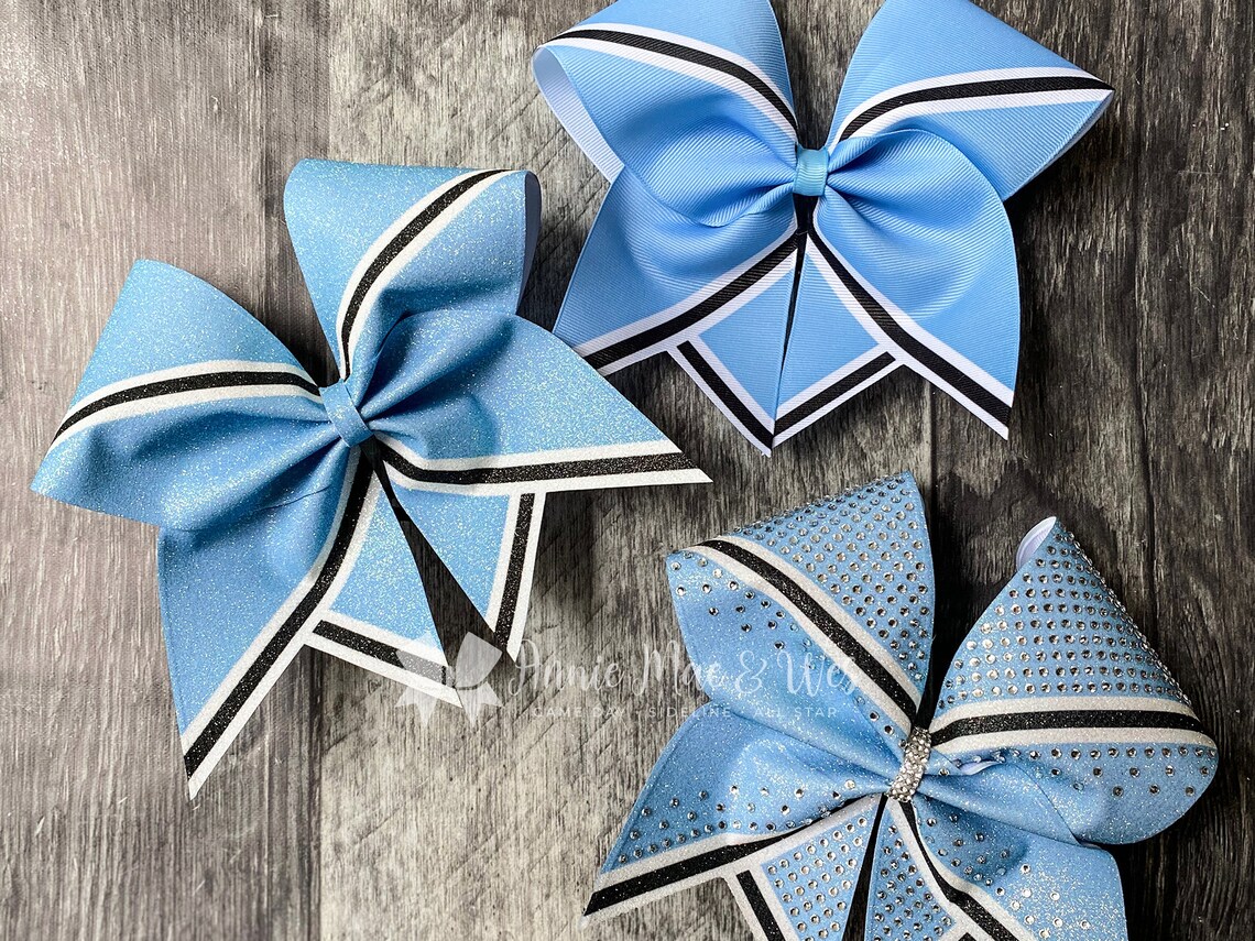Cheer Bows - Your Choice of Finish and One Color - Accent Colors Are ...