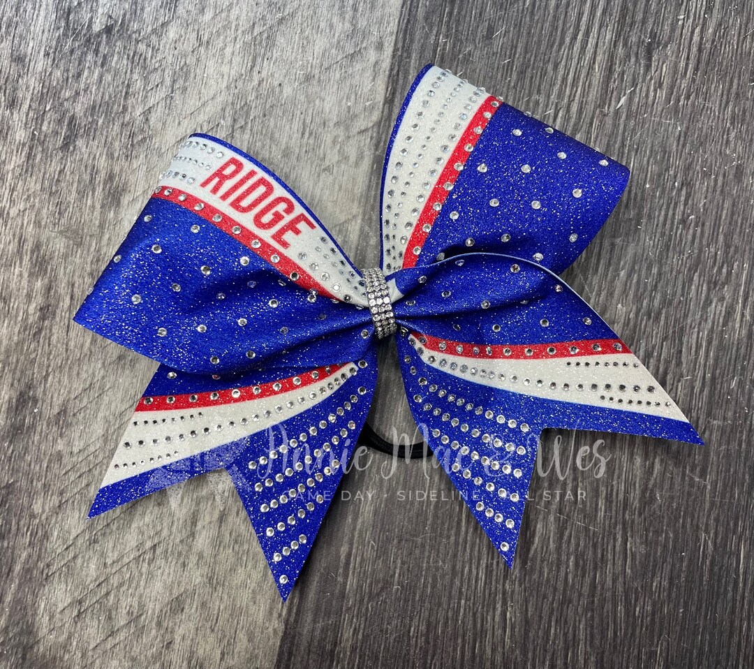 Cheer Bow - Your Choice of Colors - Rhinestone Competition Cheer Bow - Etsy