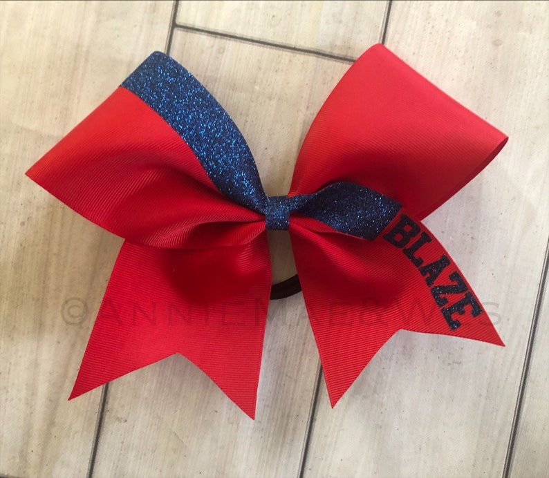 Cheer Bows Team Cheer Bows Captain Cheer Bow White Cheer | Etsy