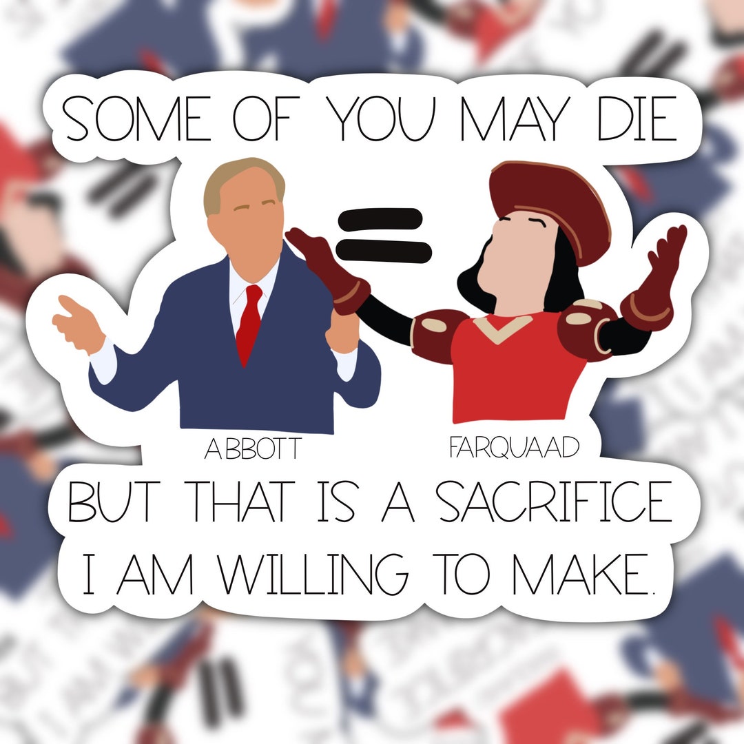 Abbott Farquaad Parallel Vinyl Sticker - Etsy