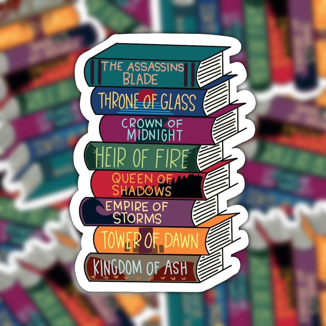 Throne of Glass Book Stack Vinyl Sticker - Etsy
