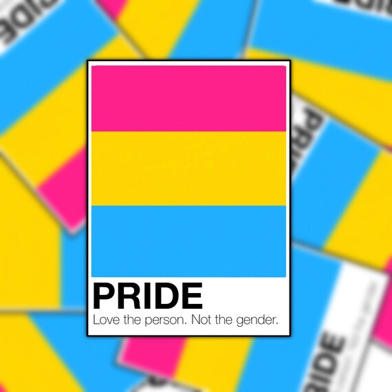 Pansexuel PRIDE Pantone Swatch Inspiré LGBTQ Vinyl Sticker - Etsy France