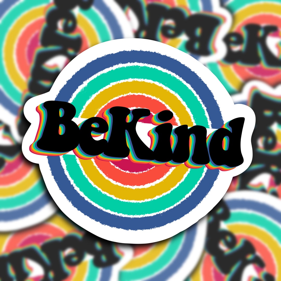 Be Kind Retro Vinyl Sticker - Etsy