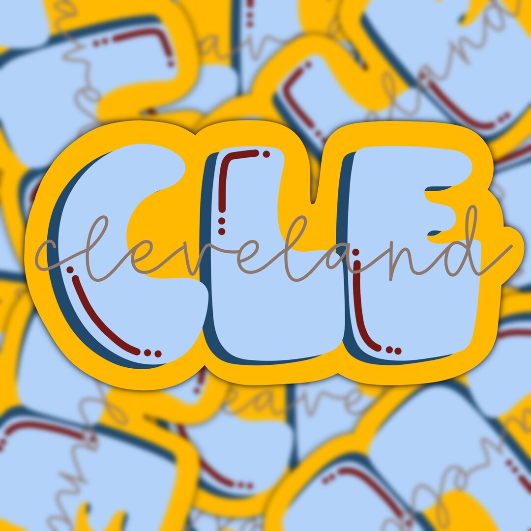 Cleveland CLE Vinyl Sticker - Etsy