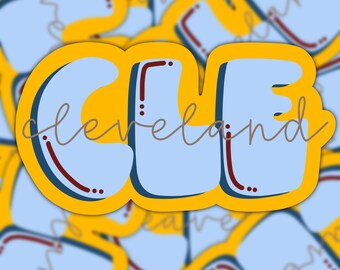 Cleveland, Ohio CLE Oval Bumper Sticker - Etsy