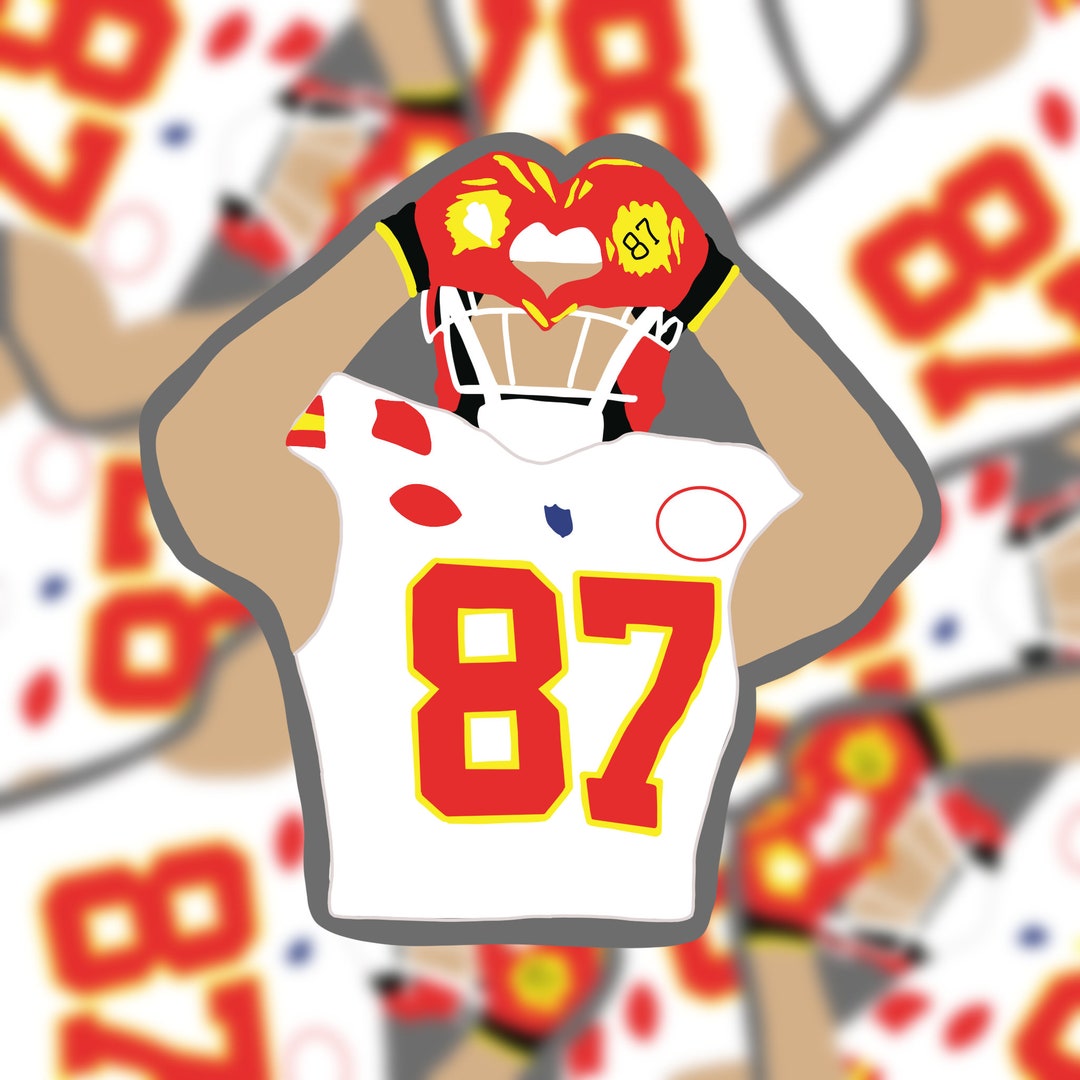 Travis Kelce Heart Hands Kansas City Taylor Swift Vinyl Sticker - Etsy