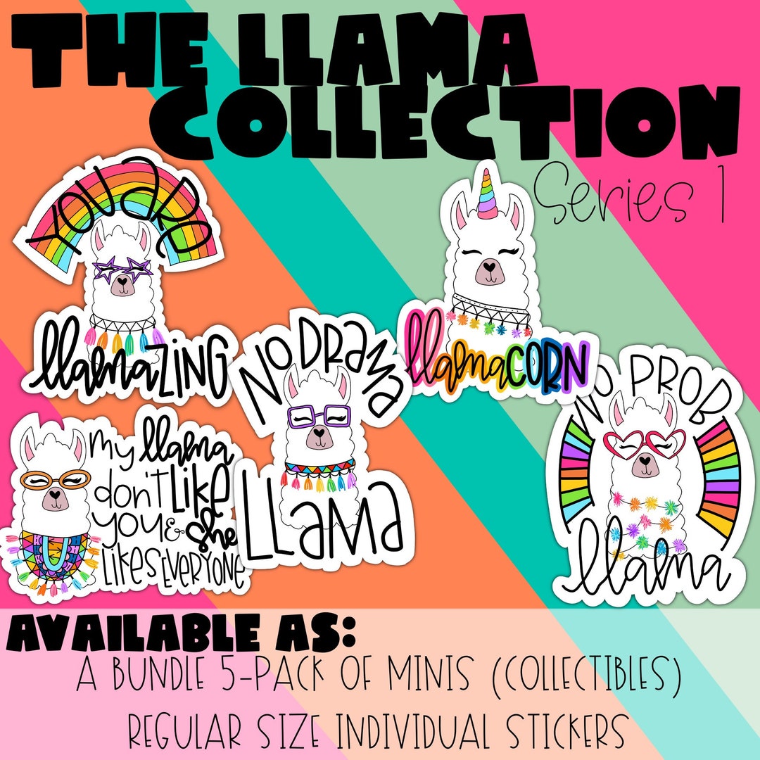 The Llama Collection: Series 1 Vinyl Stickers - Etsy