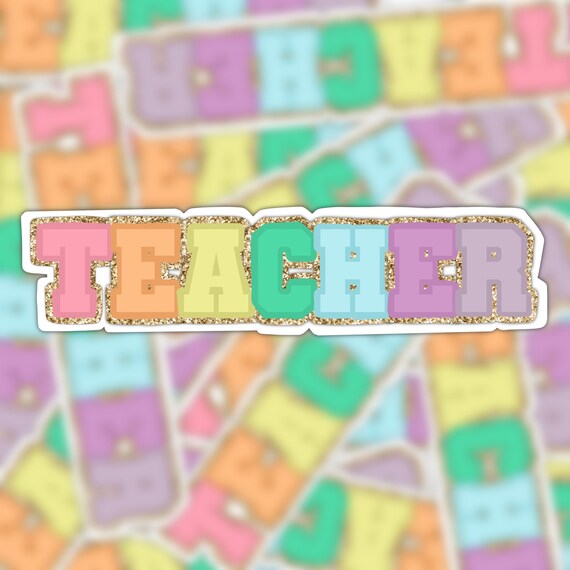 Teacher Patch Work/patches Vinyl Sticker - Etsy