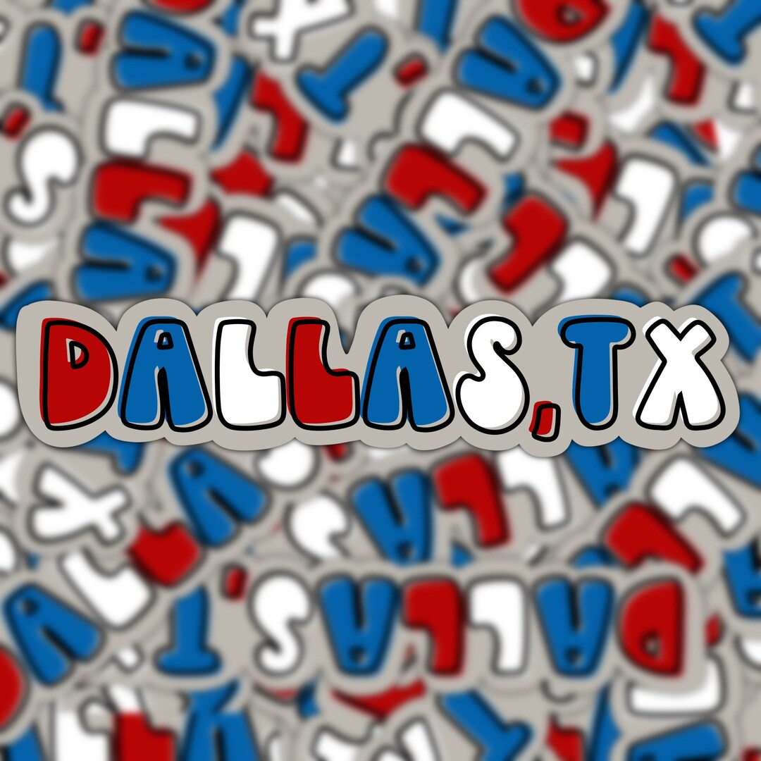 Dallas Texas Groovy Sticker Southern Methodist University, SMU ...