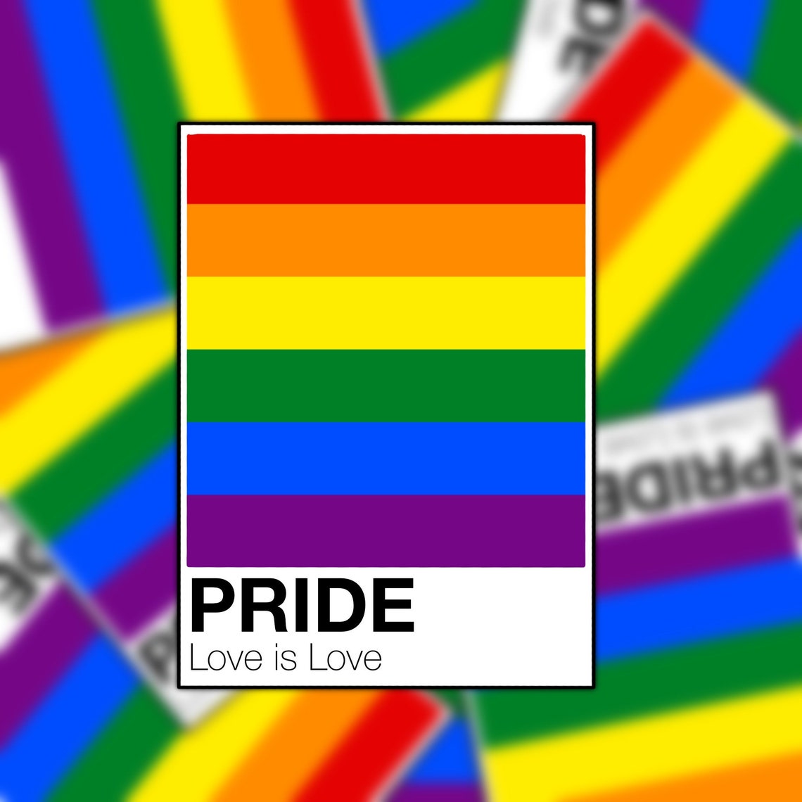 Gay PRIDE Pantone Swatch Inspired LGBTQ Vinyl Sticker | Etsy