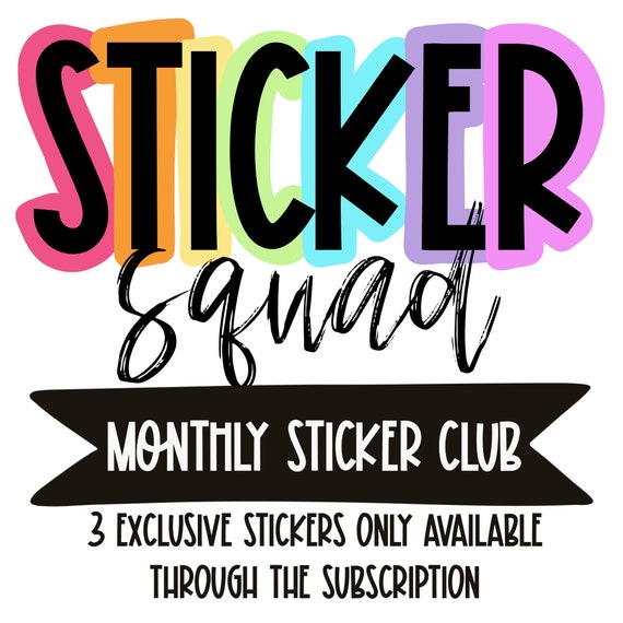 January 2021 Sticker Squad Monthly Vinyl Sticker Subscription | Etsy