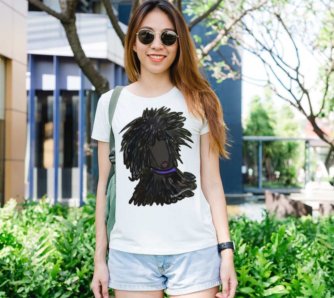 TEE - POODLES These Run Small/ Form Fitting With Black Jack on the ...