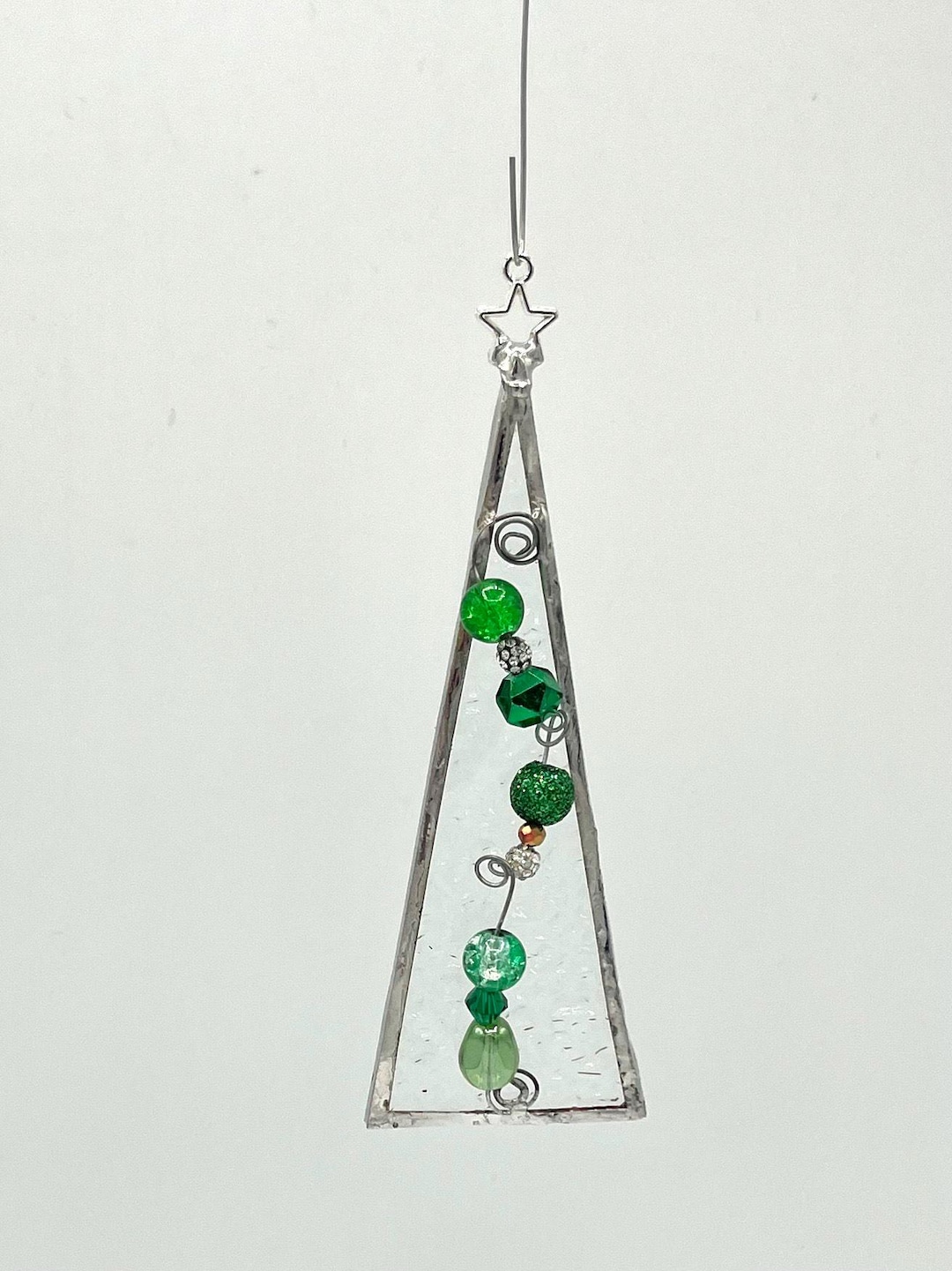 Tree Suncatcher/ornament, Stained Glass, Handmade,green - Etsy