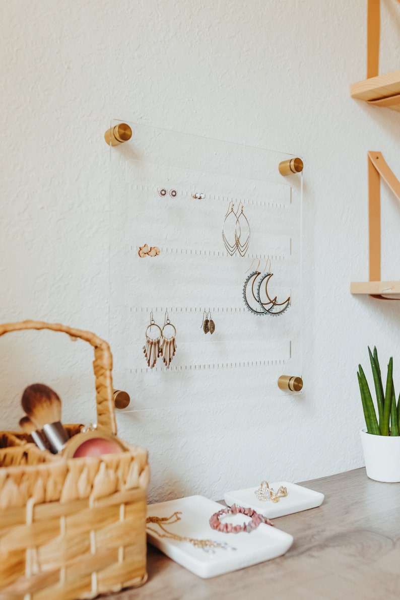 Modern Hanging Earring Holder Acrylic Earring Wall Stand for - Etsy