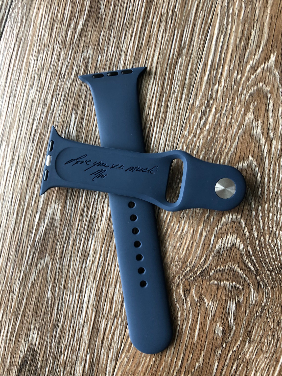 Handwriting on Silicone Watch Band Engraved Watch Band Turn | Etsy