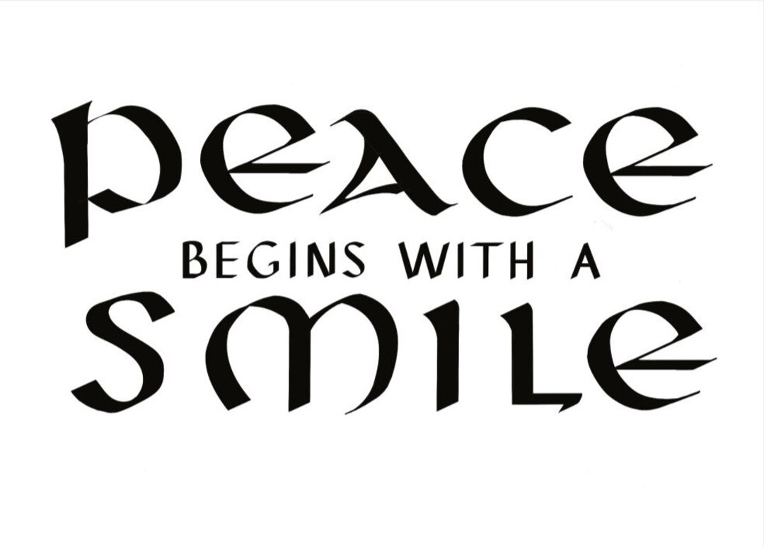 Digital Download Peace Begins With a Smile Inspirational Religious ...