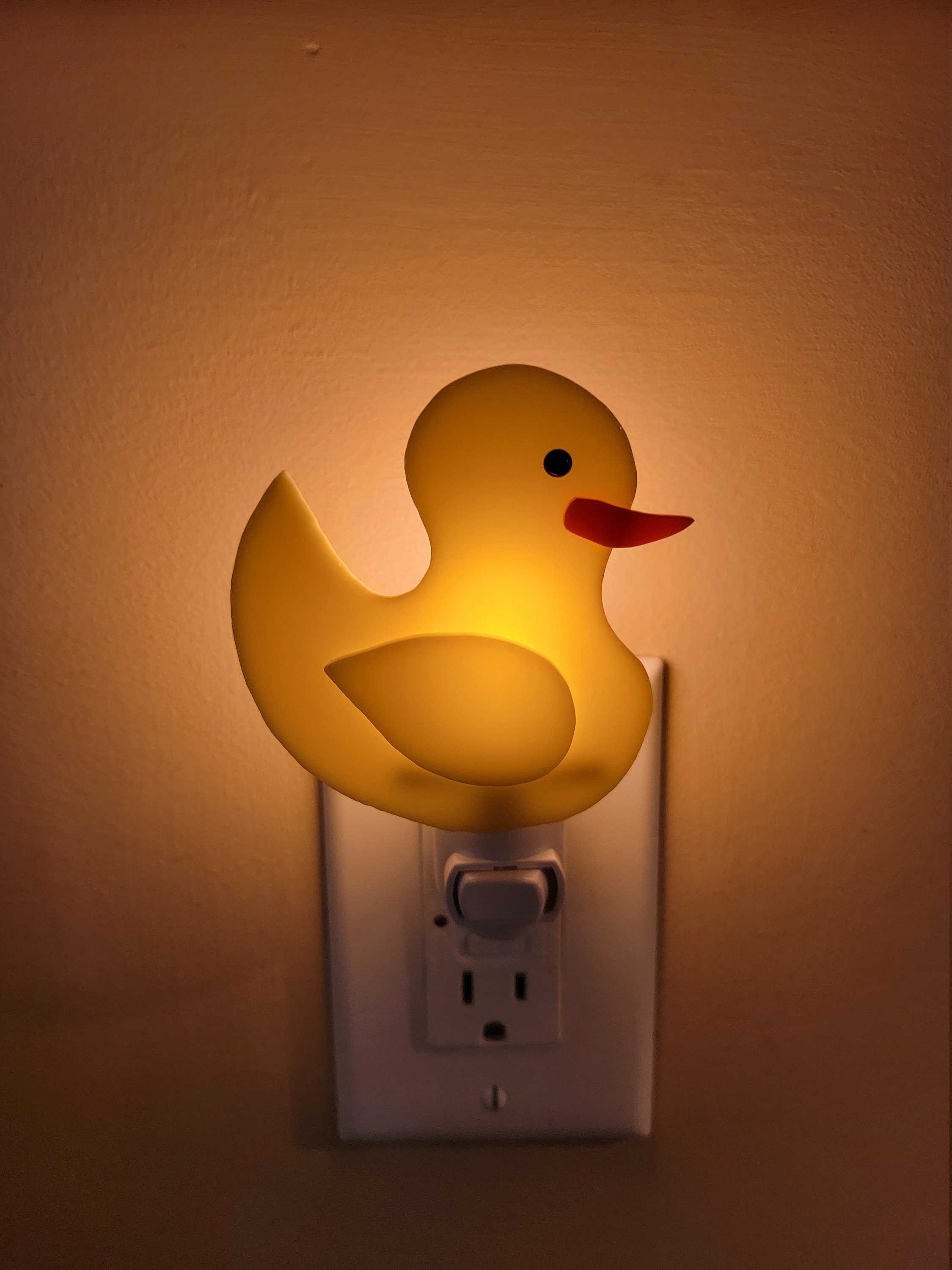 Adorable Handmade Fused Glass Yellow Duck Nightlight, Lucky Duck - Etsy