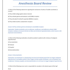 Anesthesia Board Review - Etsy