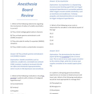 Anesthesia Board Review - Etsy