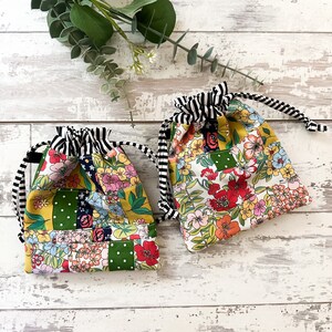 Handmade Beautiful Patchwork String Bag Cosmetics Pouch String Bag ...