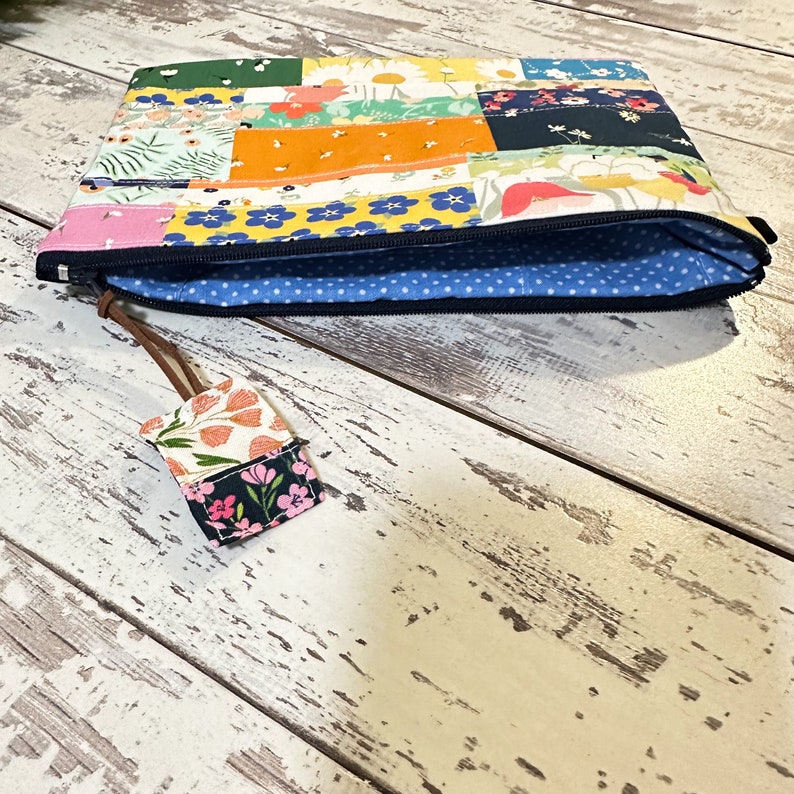Handmade Floral Printed Cotton Fabric Purse Patchwork Zipper - Etsy