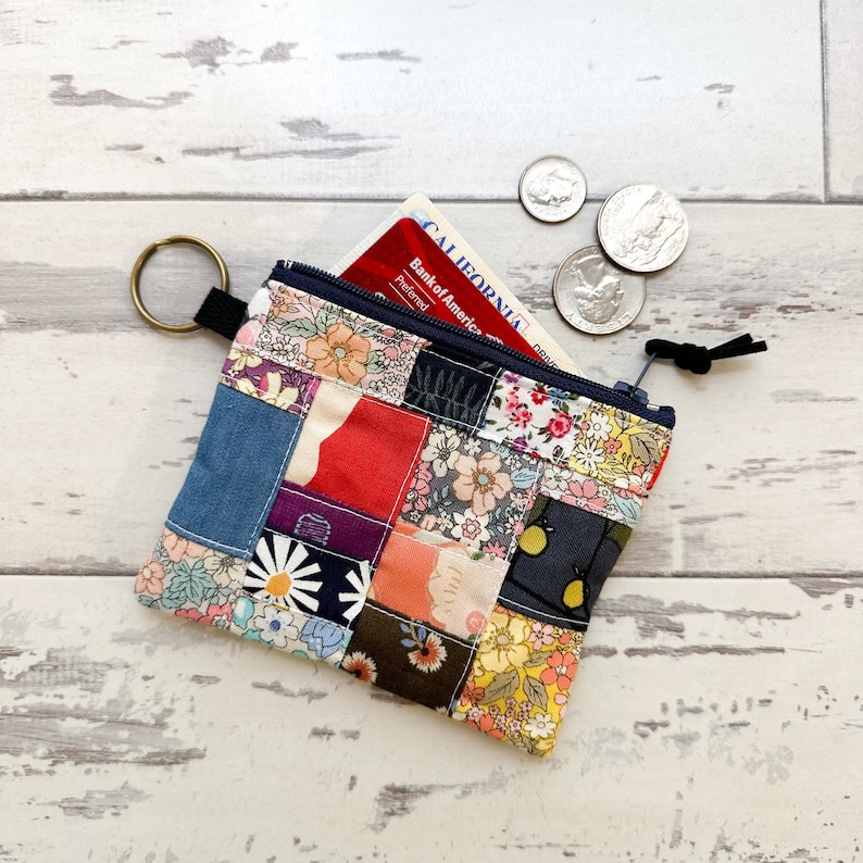 Handmade Beautiful Cotton Fabric Patchwork Coin Purse Card - Etsy