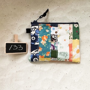 Handmade Cotton Patchwork Coin Purse: Fabric Card Wallet (4.5” X 3.5 ...