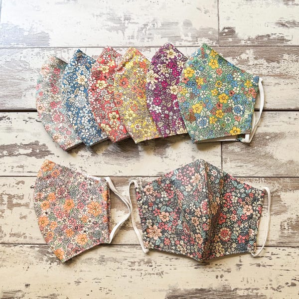 Floral Face Mask - Etsy