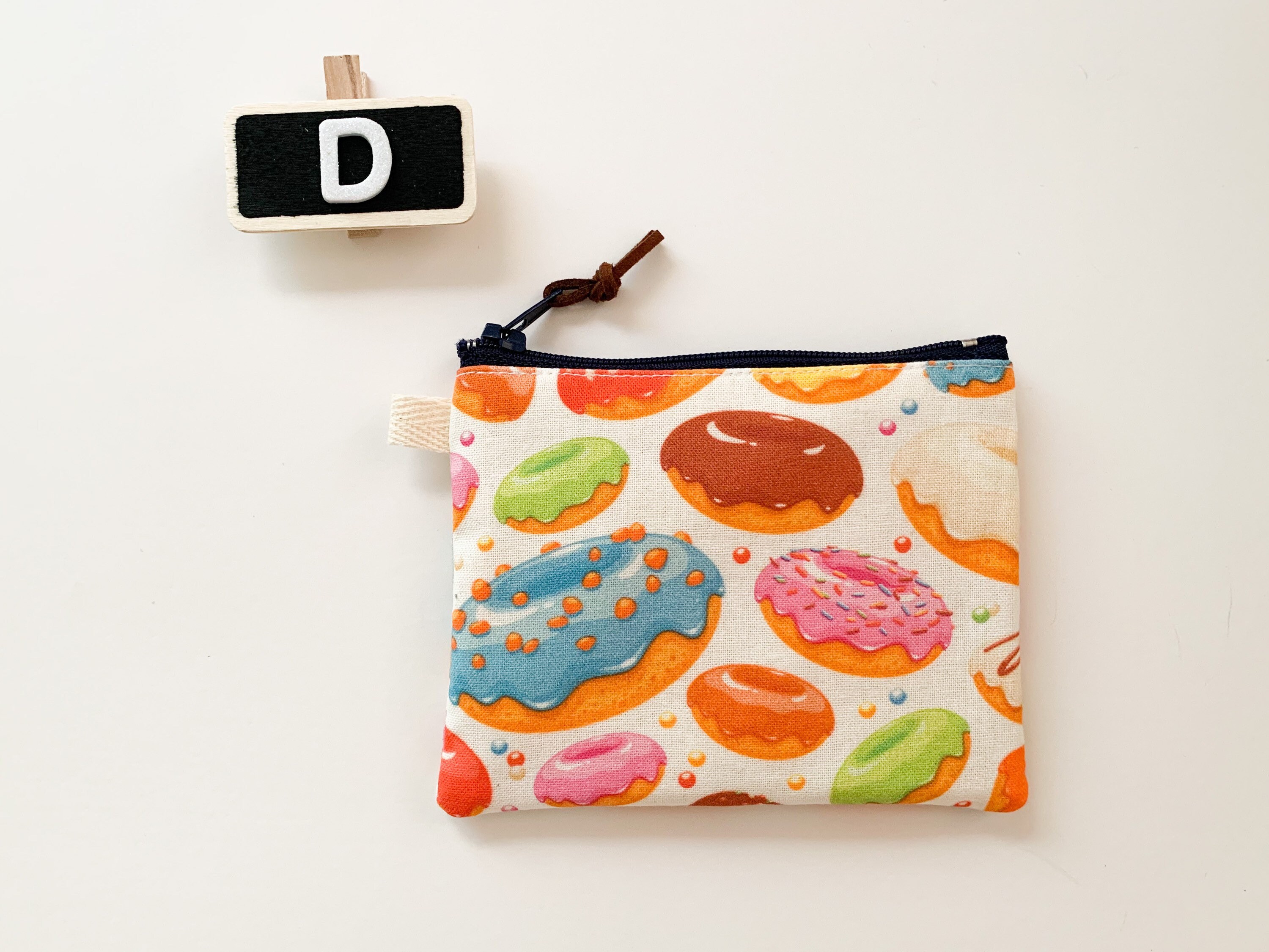 Handmade Cotton Coin Purse: Cute Fabric Card Wallet, Small Zipper Pouch ...