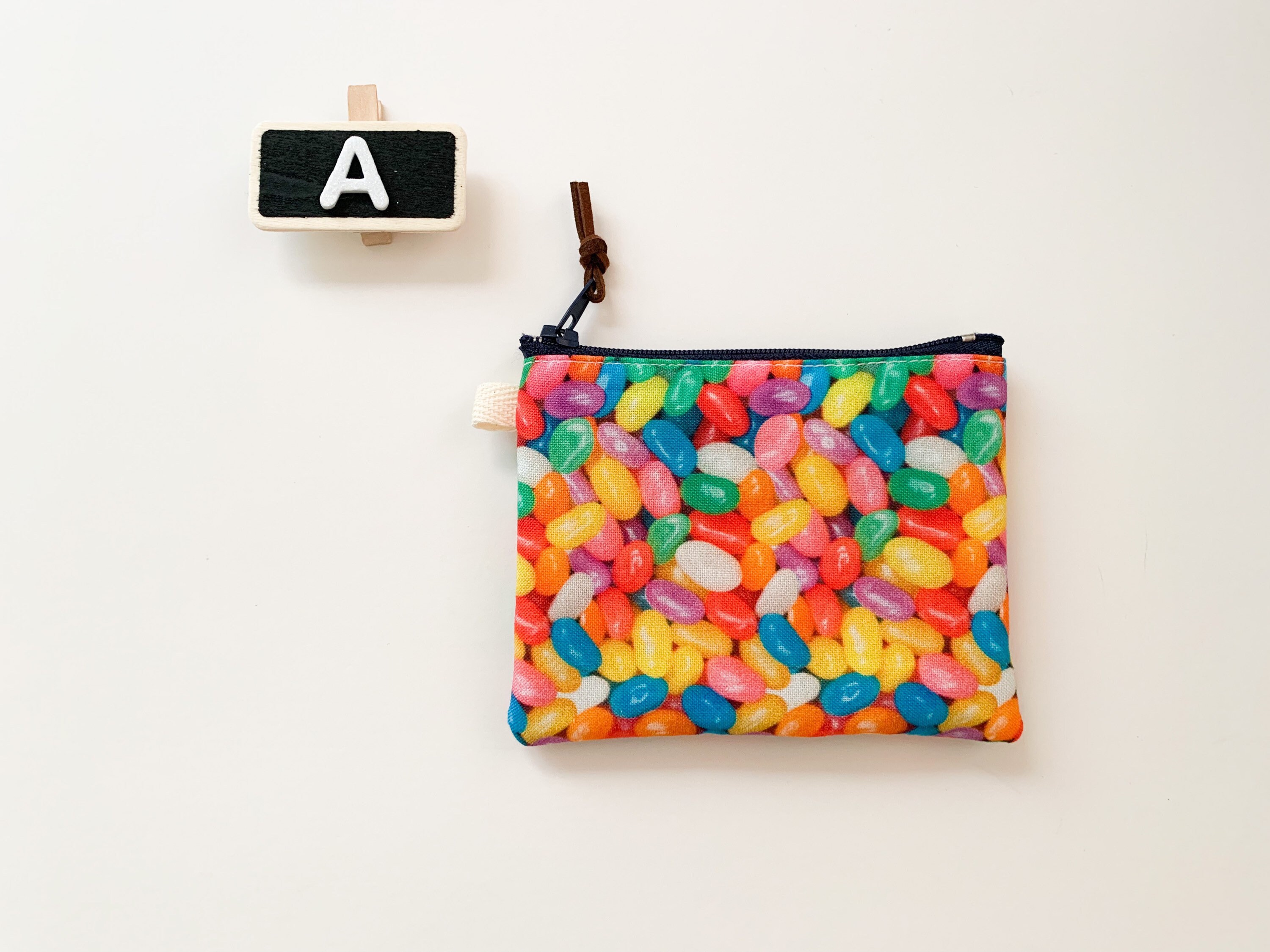 Handmade Cotton Coin Purse: Cute Fabric Card Wallet, Small Zipper Pouch ...
