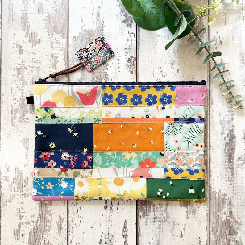 Handmade Floral Printed Cotton Fabric Purse Patchwork Zipper - Etsy