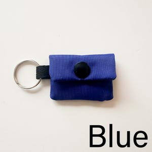 Handmade Nylon Micro Pouch: Solid Color Mini Bag With Keyring - Etsy