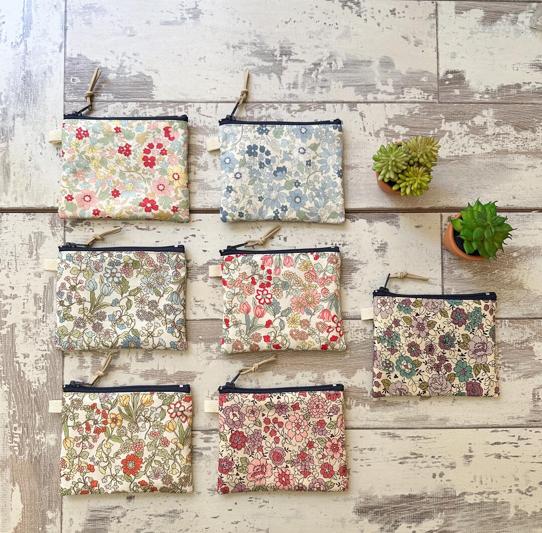 Handmade Floral Coin Pouch: Liberty-style Cotton Mini Wallet - Etsy