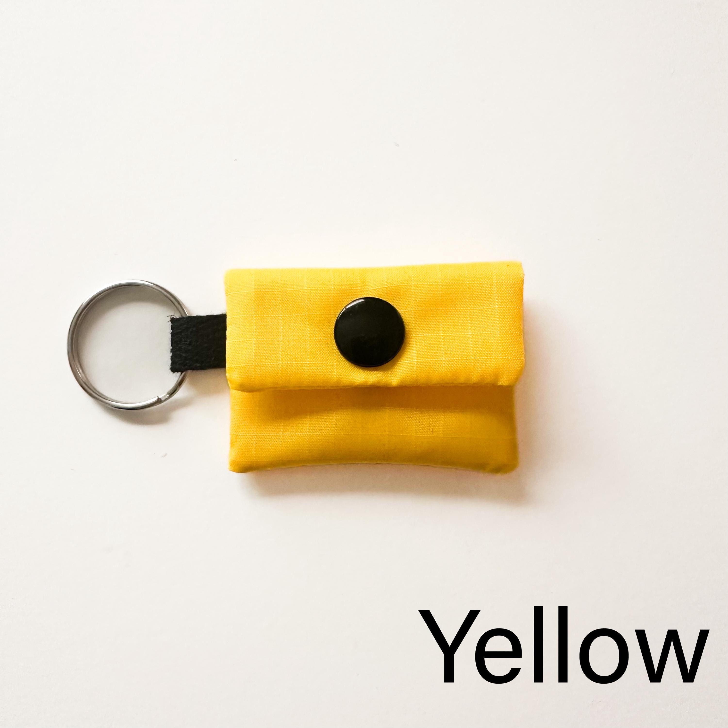 Handmade Nylon Micro Pouch: Solid Color Mini Bag With Keyring - Etsy