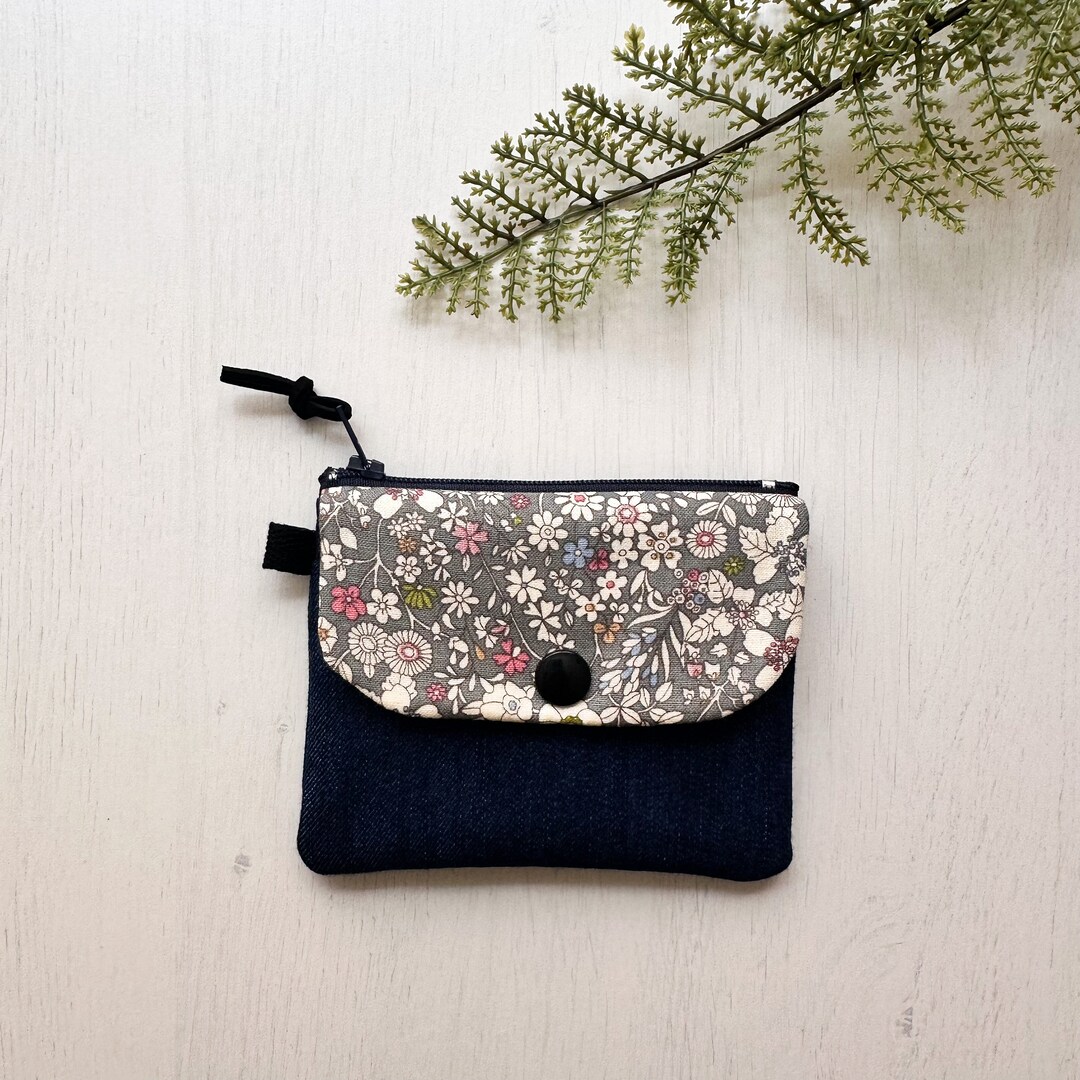 Handmade Floral Cotton Coin Purse: Credit Card Wallet (4.5” X 3.5”) - Etsy