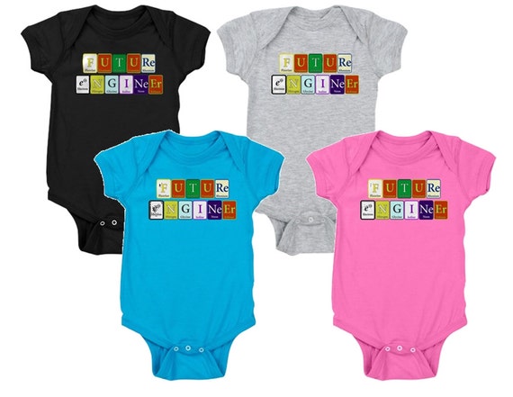 Future Engineer Baby Onesie Written in Periodic Elements | Etsy