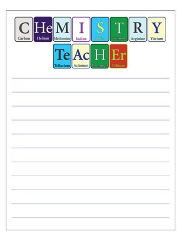 3 Note Pads for Chemistry Teacher or Science Teachers Any - Etsy