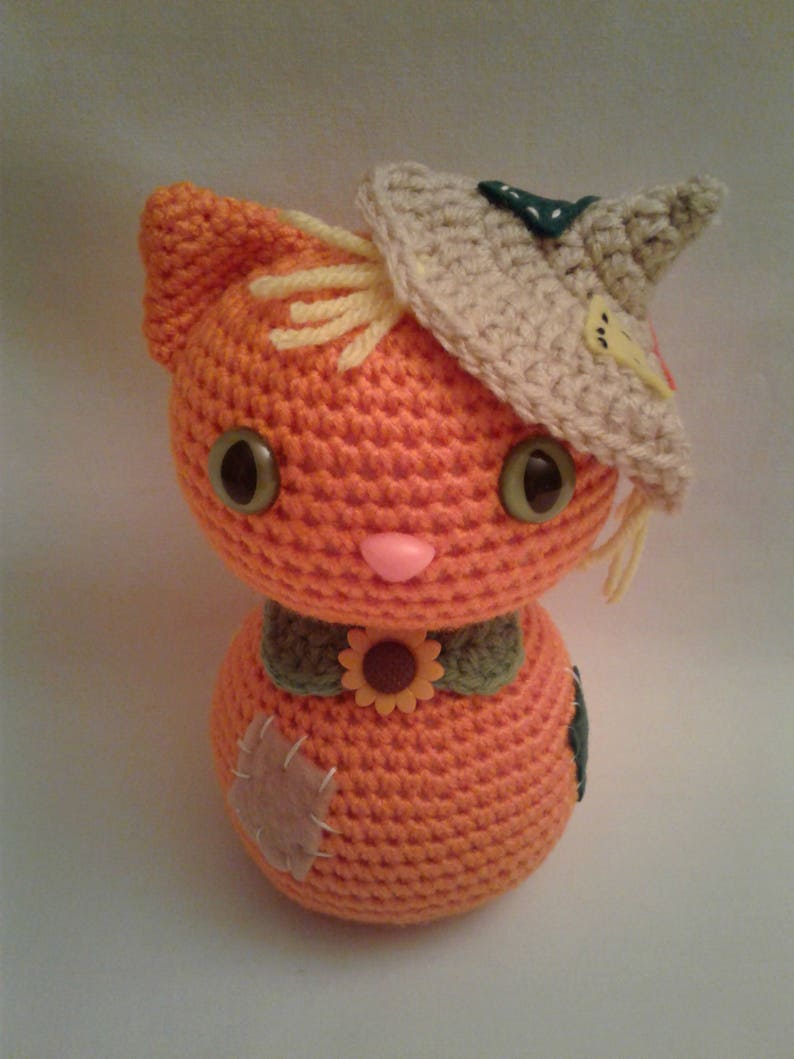 SCARECROW CAT Crochet Amigurumi Crochet Cat Handmade - Etsy