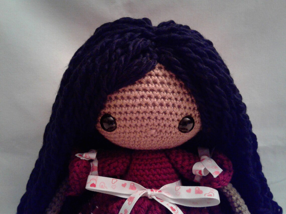 ANGELA Crochet Amigurumi Doll - Crochet Girl Doll - - Etsy