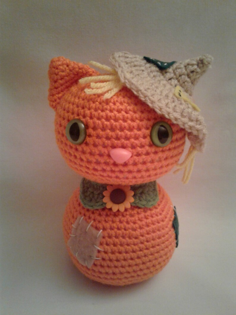 SCARECROW CAT Crochet Amigurumi Crochet Cat Handmade - Etsy