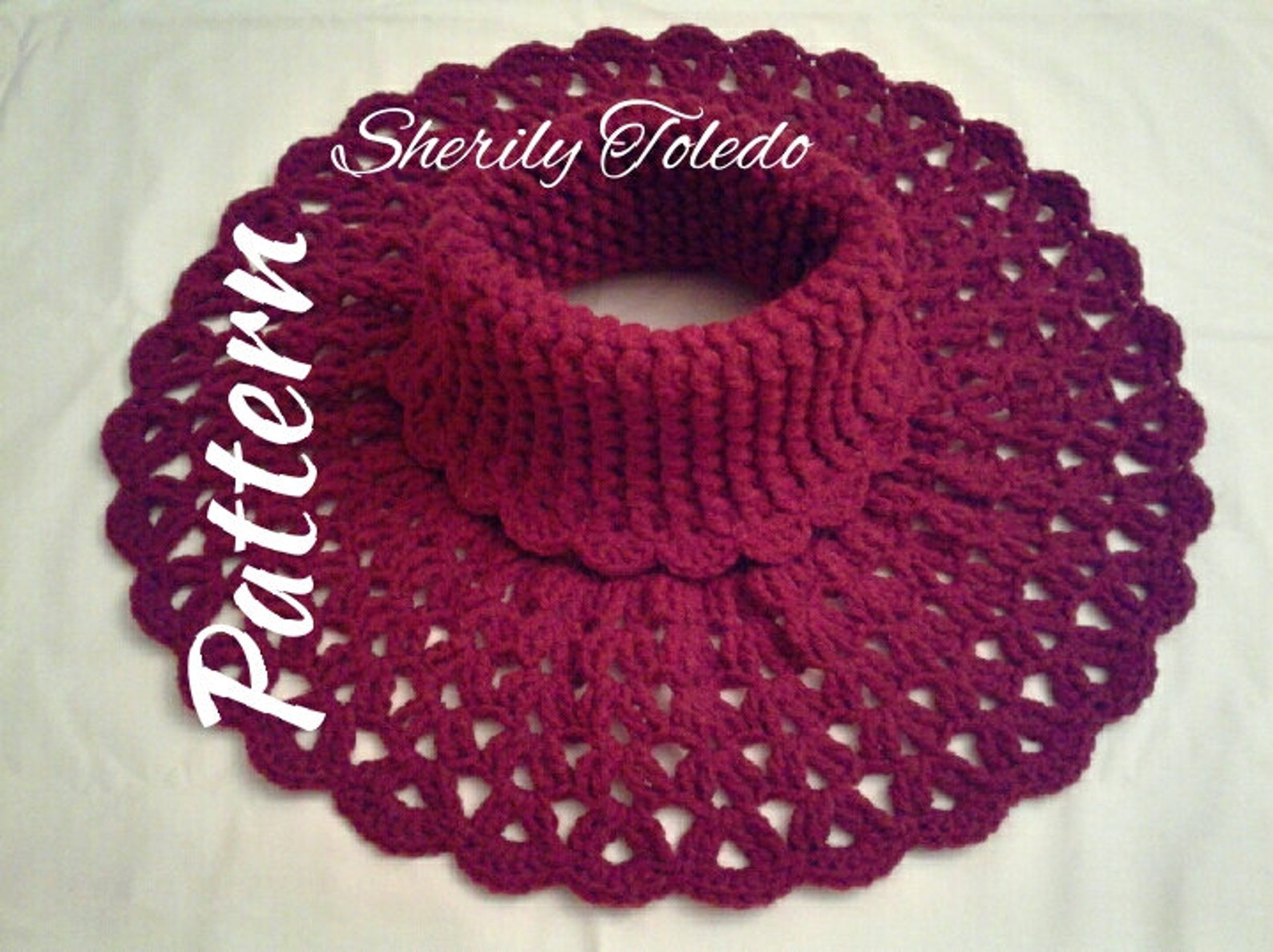 PATTERN Split Shell Neck Warmer Crochet Turtleneck Warmer | Etsy