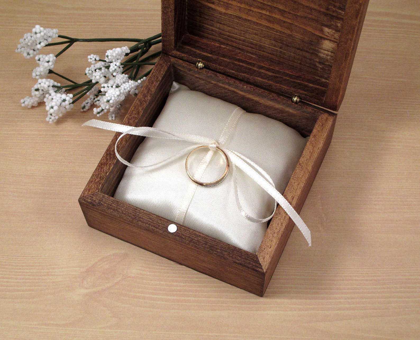 Small Ring Pillow, Ivory Satin Engagement Ring Pillow, Mini Ring Bearer ...
