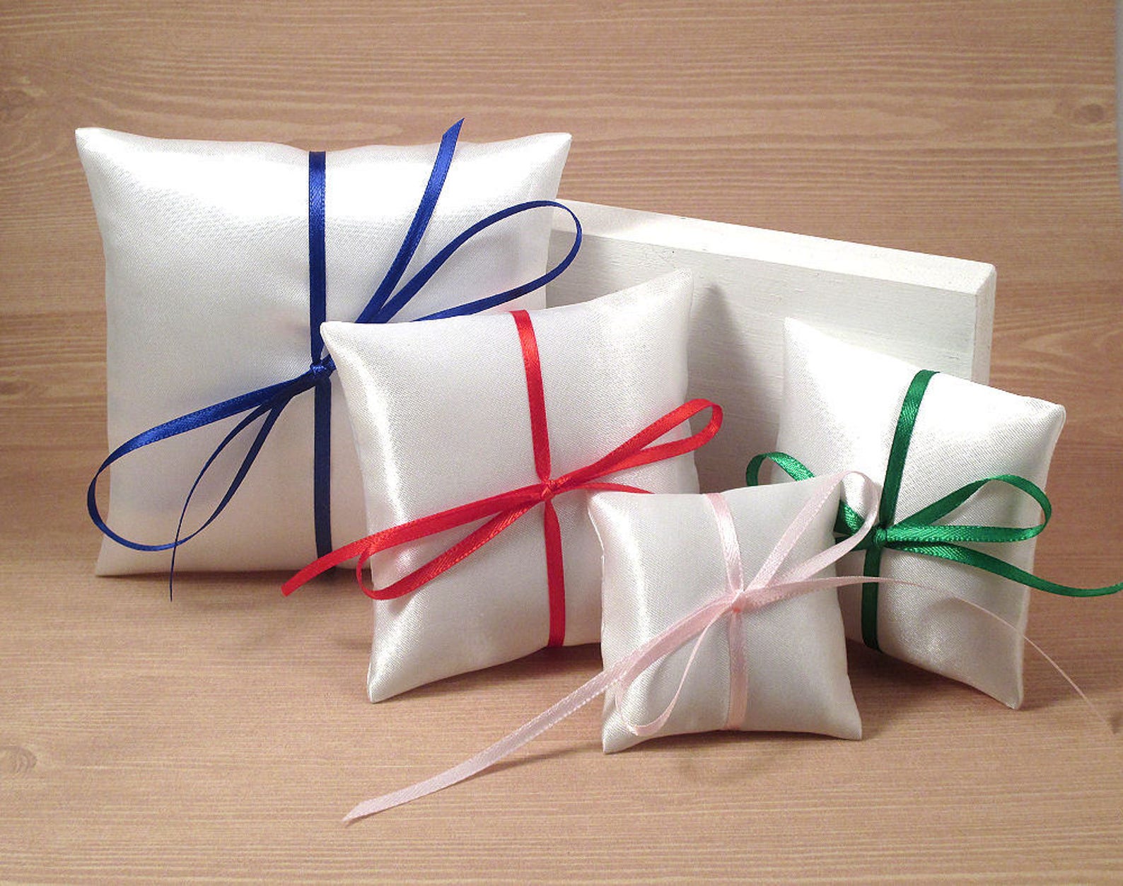 Small Ring Pillow, Ivory Satin Engagement Ring Pillow, Mini Ring Bearer ...