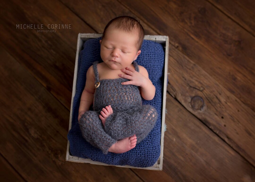 Elliot-- Newborn Overalls-- Crocheted Newborn Overalls-- Baby Boy ...