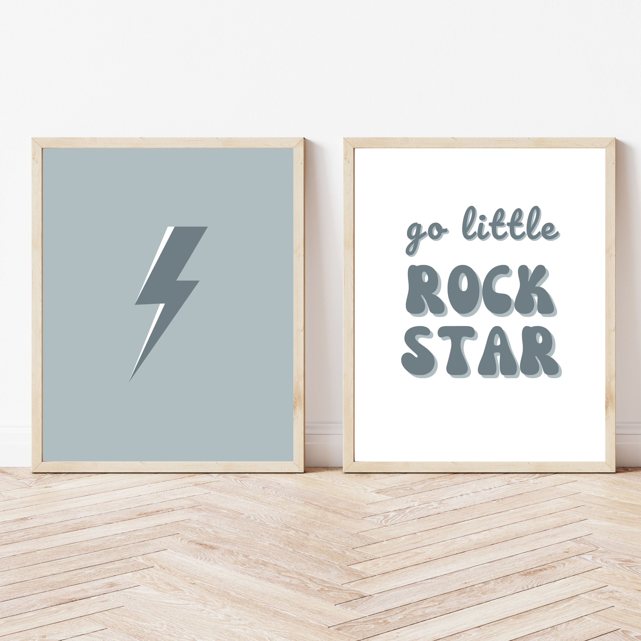 Six Retro Rad Little Dude Nursery Prints, Checkerboard Peace Sign, Star ...