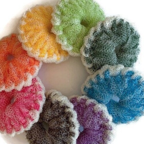 Large Scrubbies Set of 8 Nylon Kitchen Scrubbies Pot - Etsy