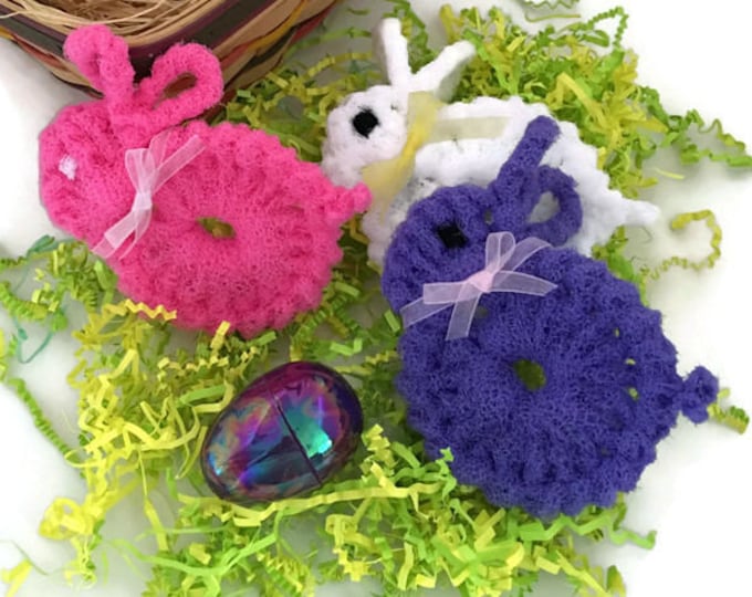 Easter Rabbit Dish Scrubbies Choose Color and 2 Through 8 Easter Bunny ...