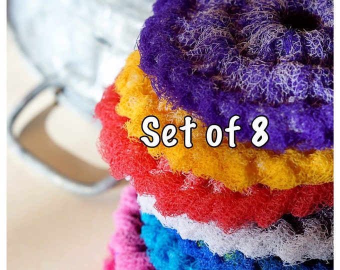 Large Scrubbies - Set of 8 - Nylon Kitchen Scrubbies - Pot Scrubbers - Etsy